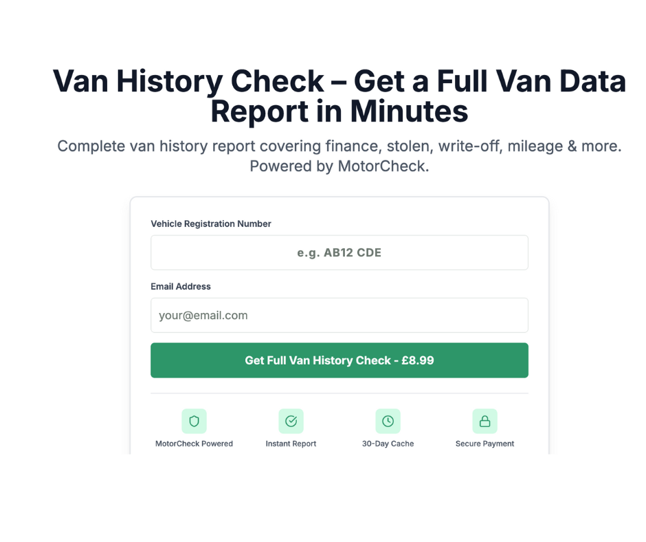 Van History Check Guide 2026: Avoid Costly Buying Mistakes | Only Vans UK